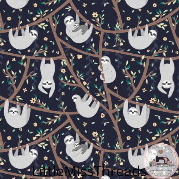 PRE ORDER - Sloths - Fabric – Little Miss Threads